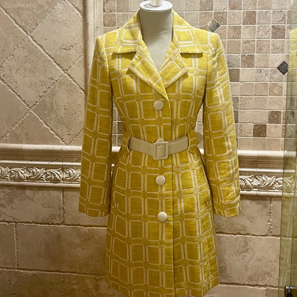 Milly of New York | Jackets & Coats | Milly Of New York Yellow Plaid ...